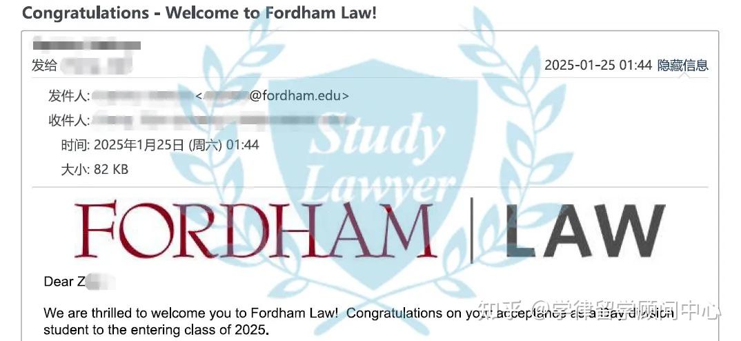 Fordham法学院JD放榜，恭喜收到offer的学律申请者 - 知乎
