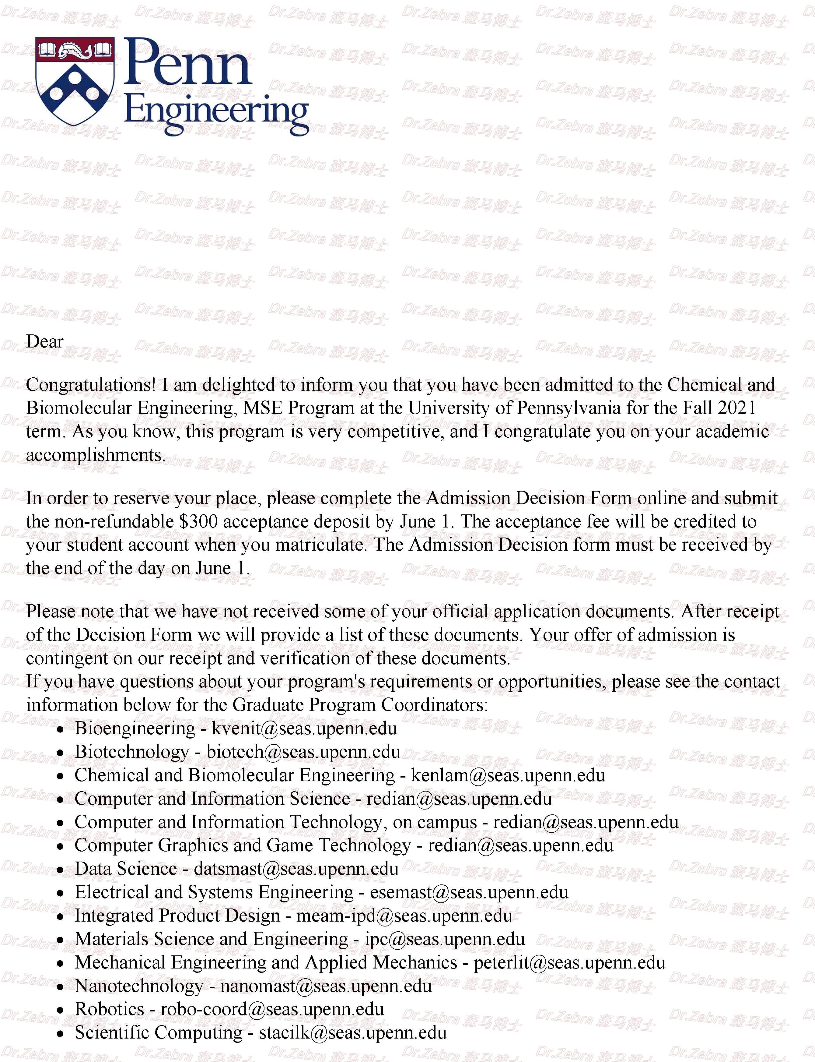 宾夕法尼亚大学 University of Pennsylvania (UPenn) Chemical & Biomolecular ...