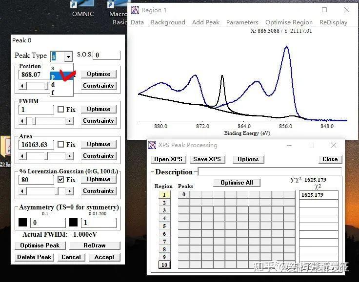 xpspeak双峰拟合基本操作（以镍为例） - 知乎