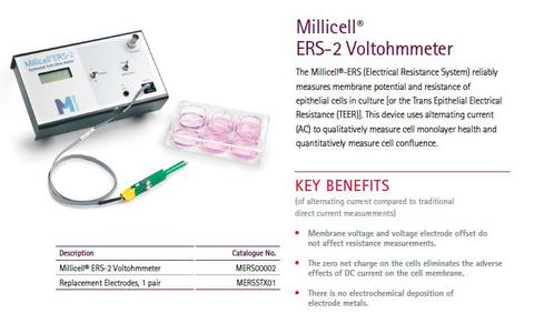 美国 Millipore Millicell ERS-2细胞电阻仪 - 知乎