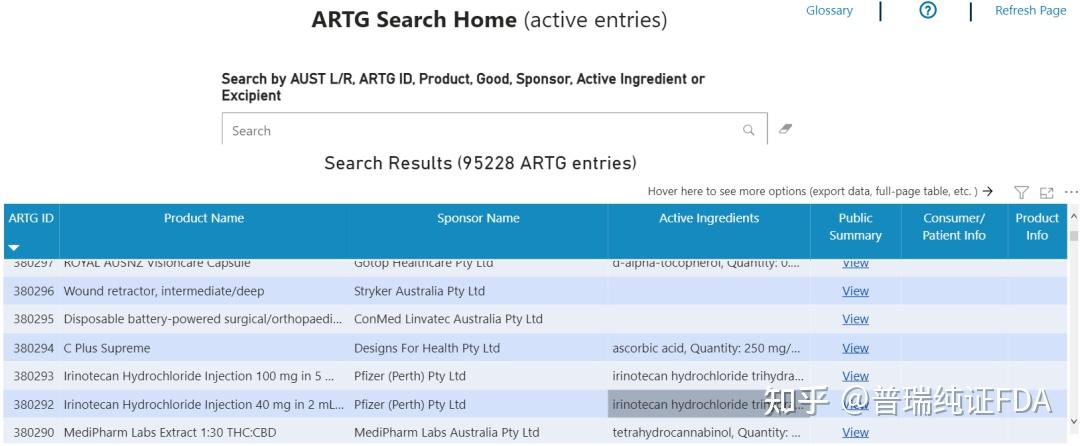 TGA最新发布ARTG search tool，您的澳大利亚注册可以一键查询！ - 知乎
