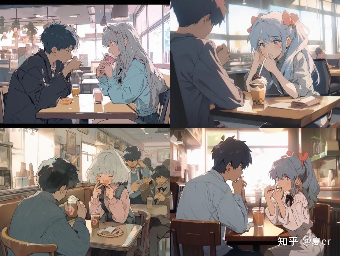 Niji V5 怀旧动漫风探索 - 咖啡厅的邂逅 - 知乎