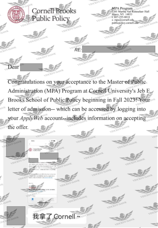 2023 VH Offer | 康奈尔MPA offer！祝贺VH学员获录公共管理硕士！ - 知乎