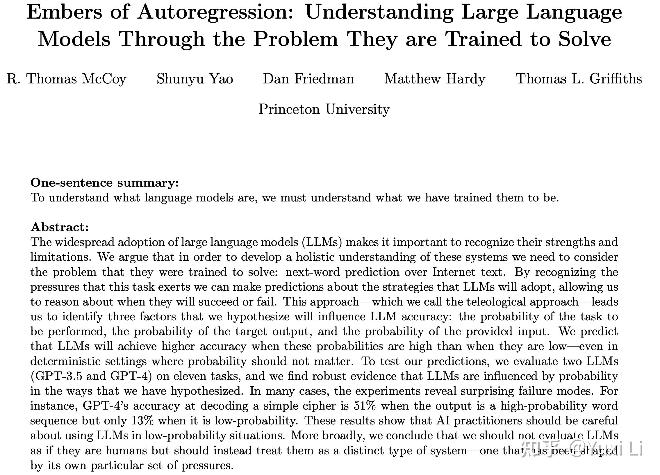 自回归的余火 — Embers of Autoregression - 知乎