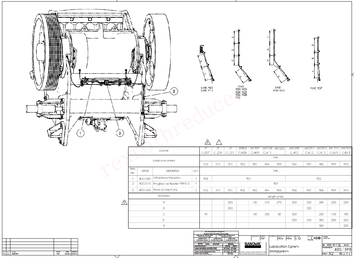 SANDVIK山特维克JM1208(CJ412)/JM1312 (CJ613)/JM1511 (CJ615)/JM1513(CJ815)颚式 ...