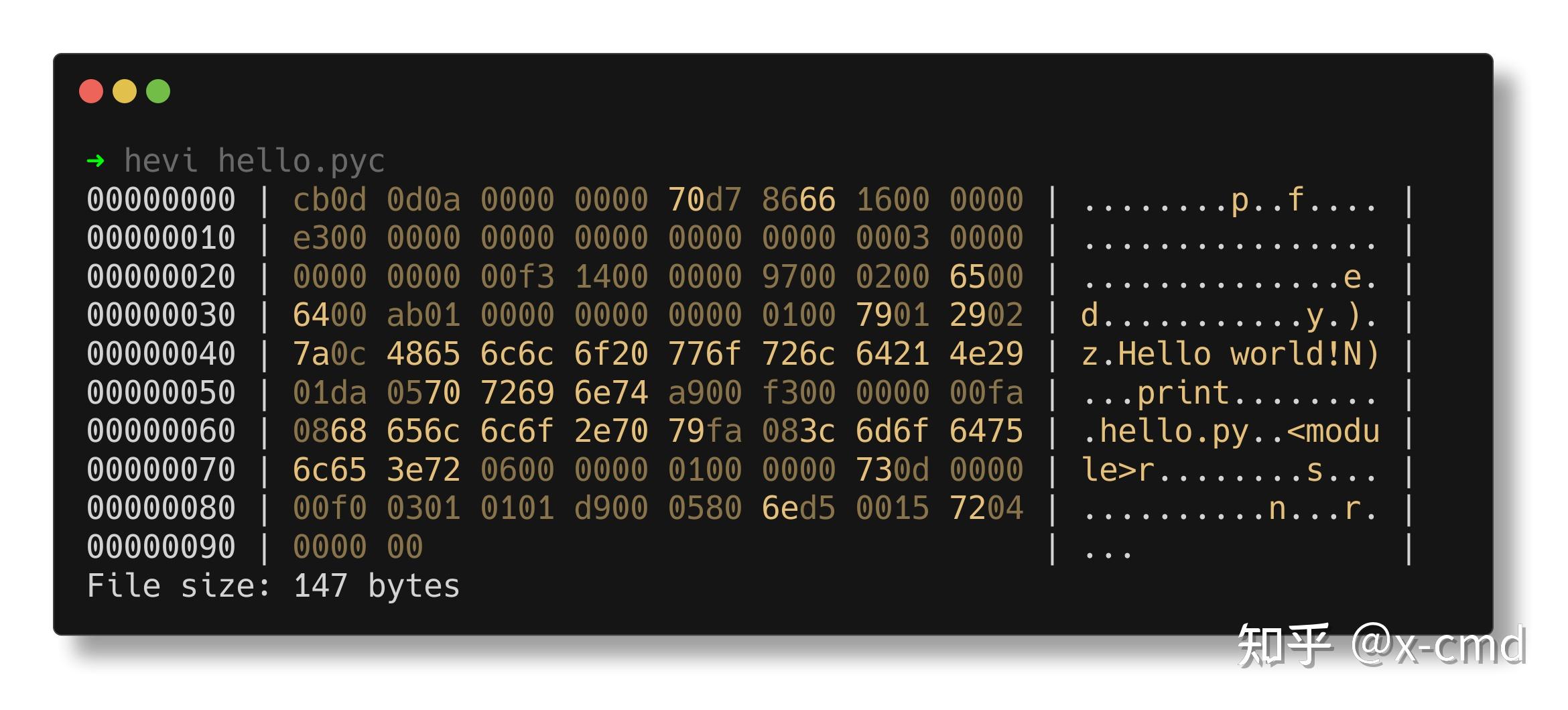 x-cmd install | hevi - 告别枯燥，让二进制世界焕发色彩！ - 知乎