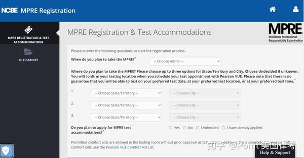 《美国 MPRE 考试报名中》手把手教你如何报名，考位有限，还没考试的同学请尽快上网报名 - 知乎