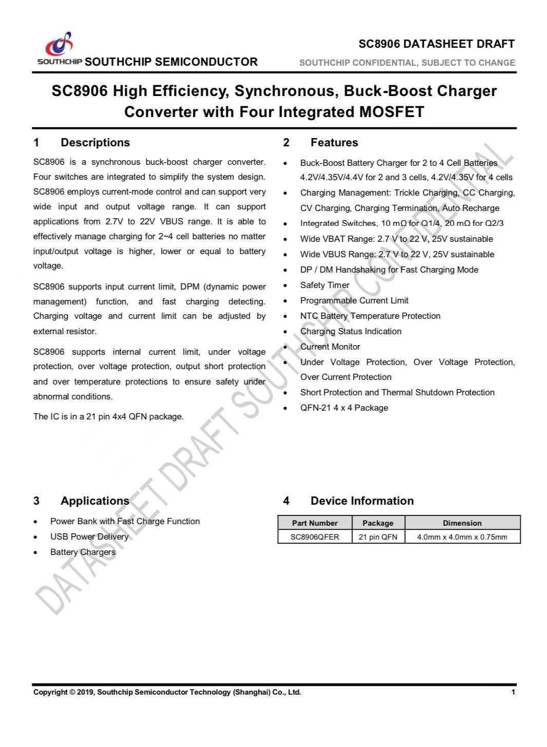 南芯推出十余款升降压充电芯片，充电器、充电宝、户外电源都能用 - 知乎