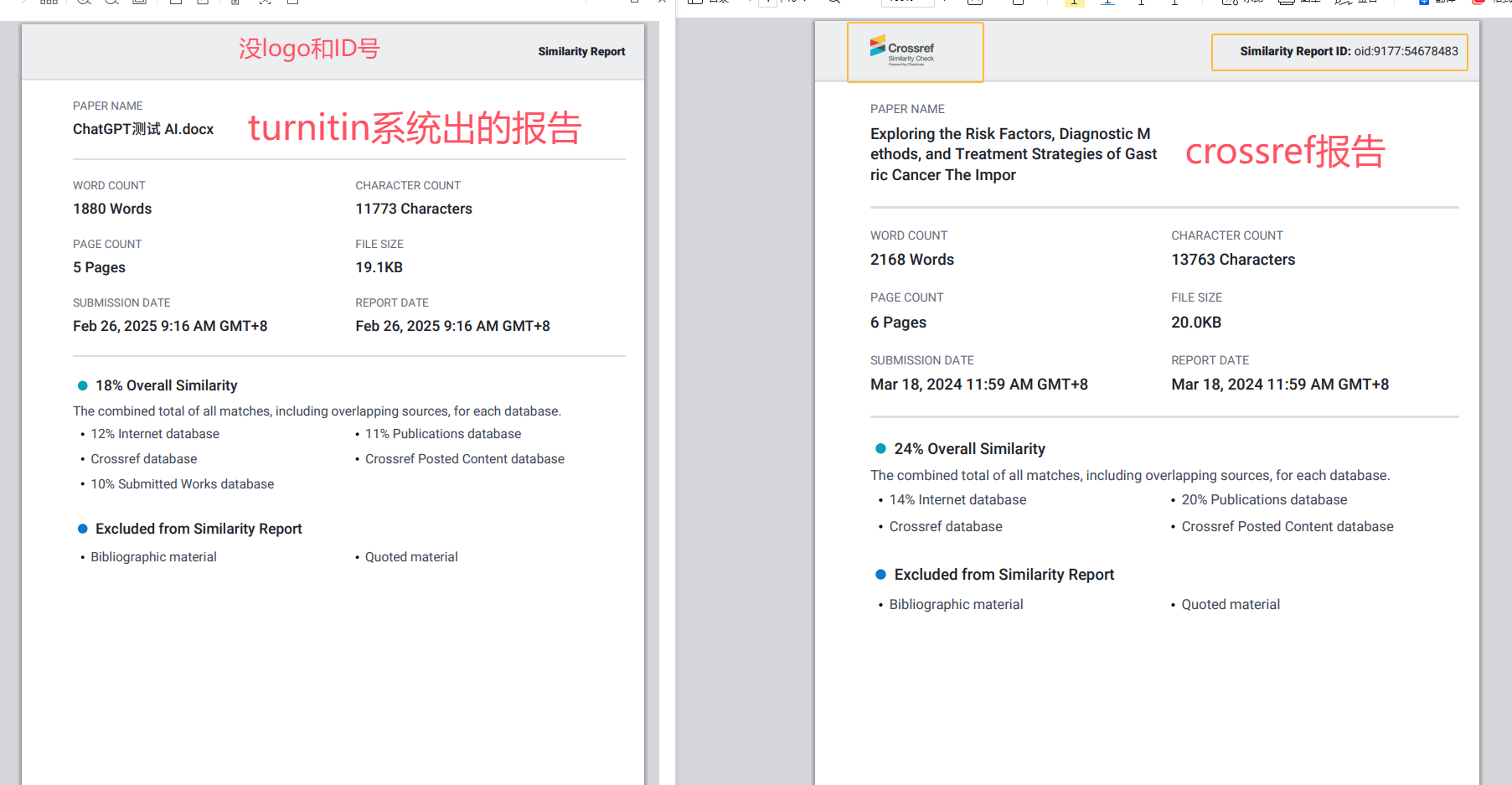 SCI新手查重入门 | iThenticate，crossref和turnitin系统的查重报告怎么区分 - 知乎