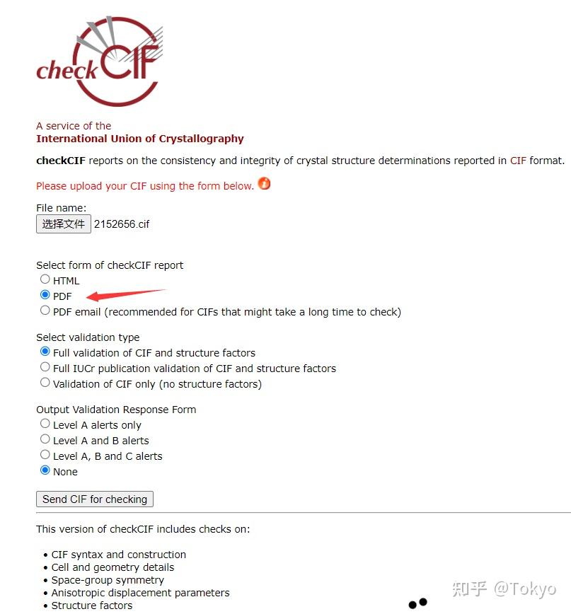 晶体数据CIF验证报告 - 知乎