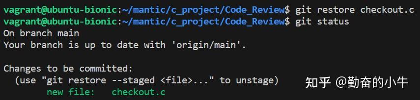Git checkout , reset, restore 的区别 分析 - 知乎