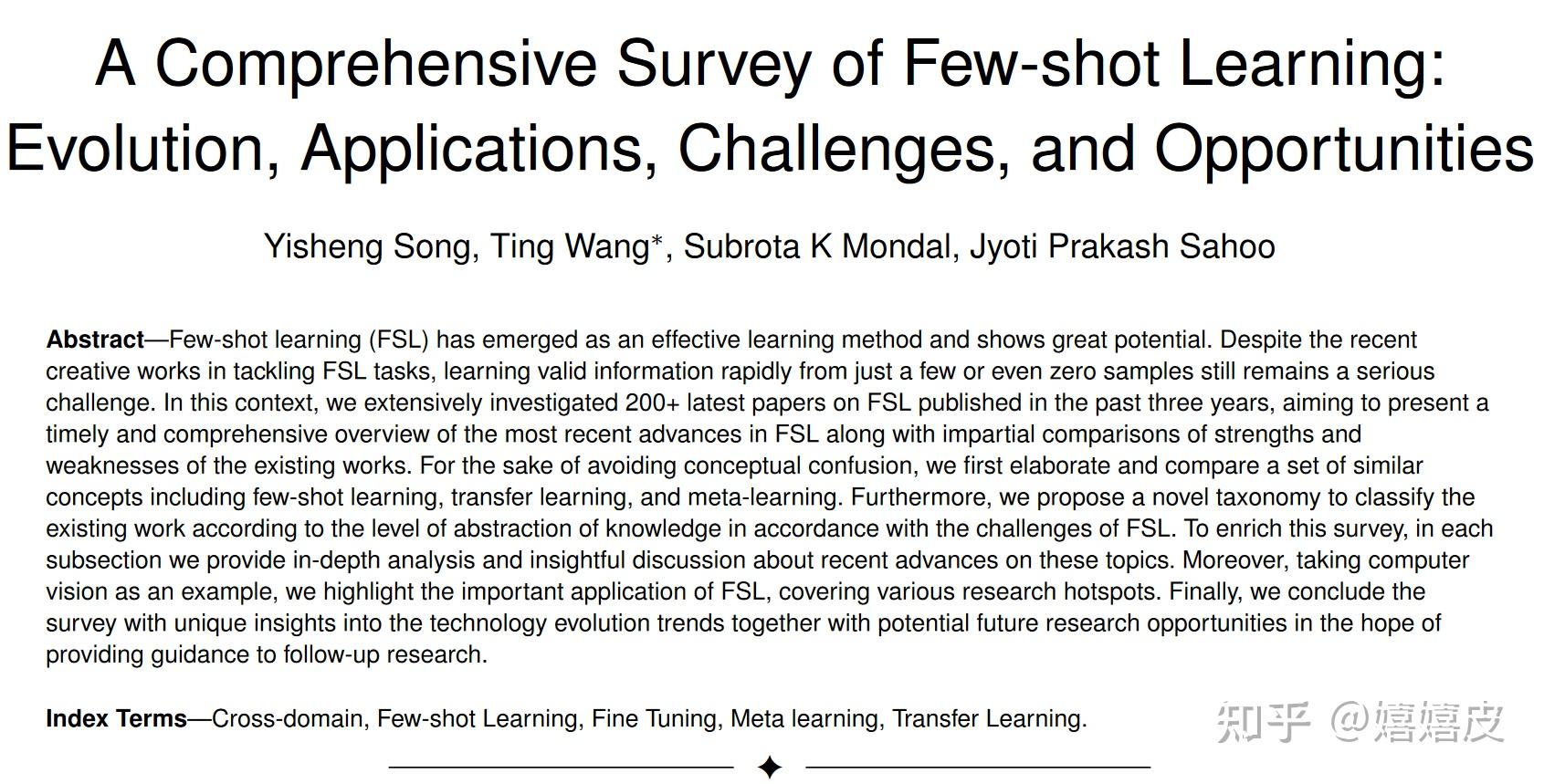 近年few-shot learning论文整理 - 知乎