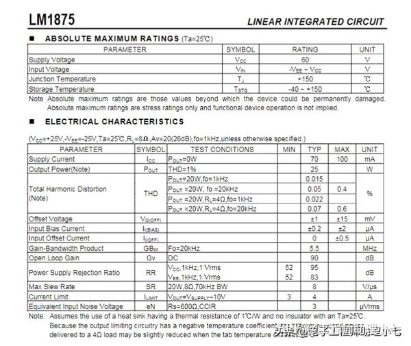 LM1875是什么芯片?LM1875参数+3个LM1875功放电路，一文带你搞定 - 知乎