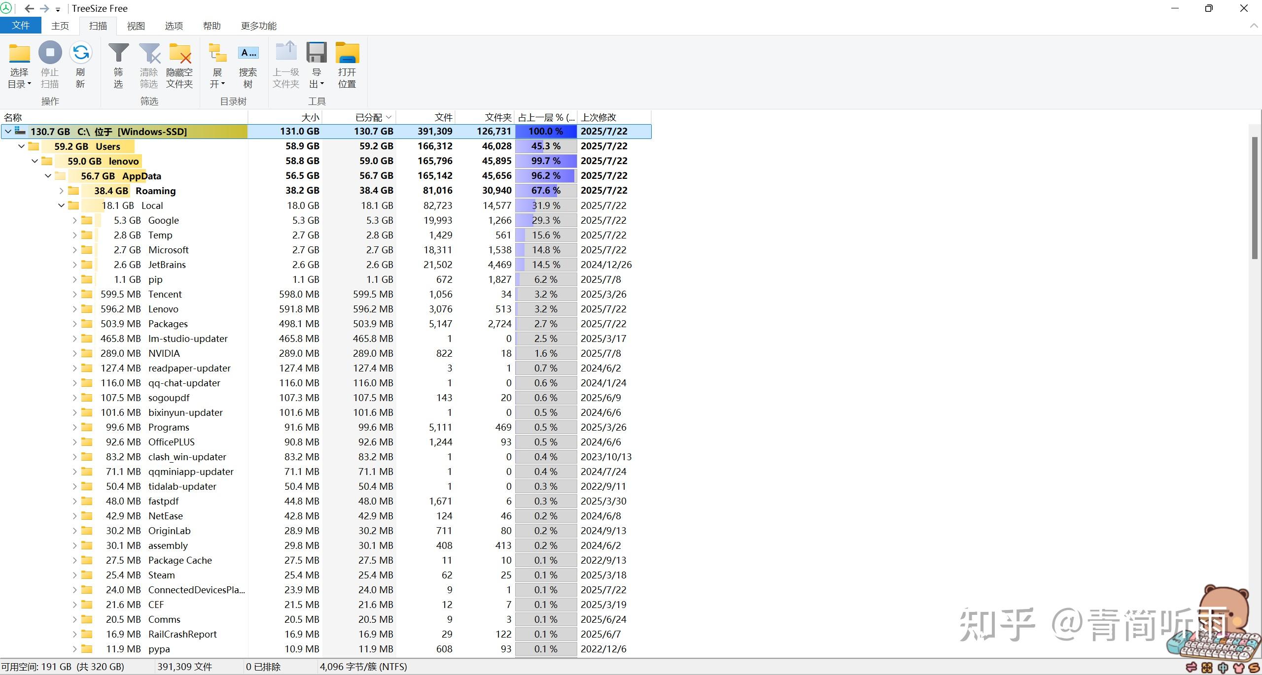 C盘APPData目录如何清理，目前占用了几十G？ - 知乎