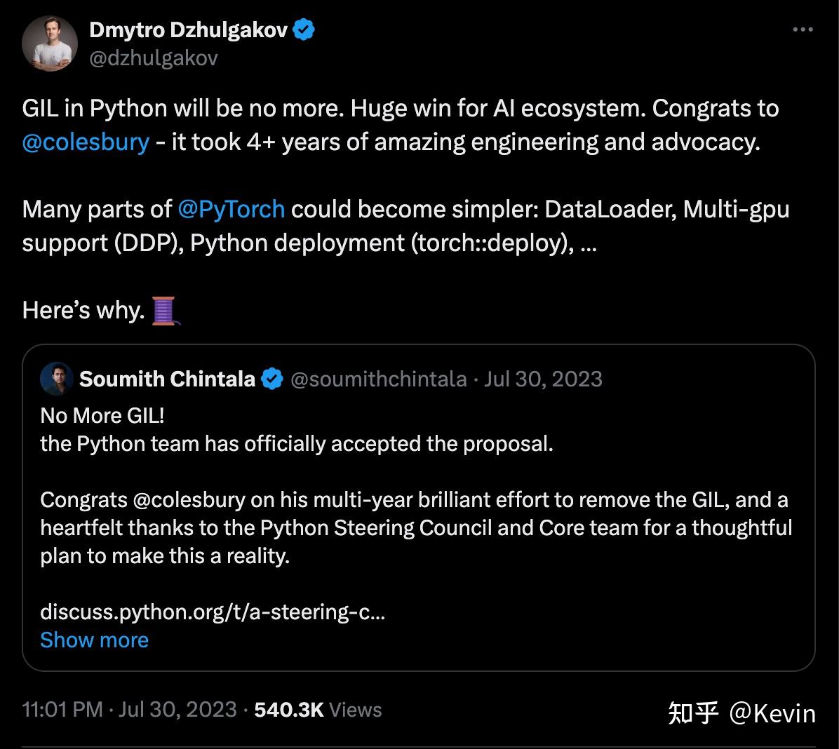 Python 的 GIL 时代即将终结，迈向真正的多线程时代 - 知乎