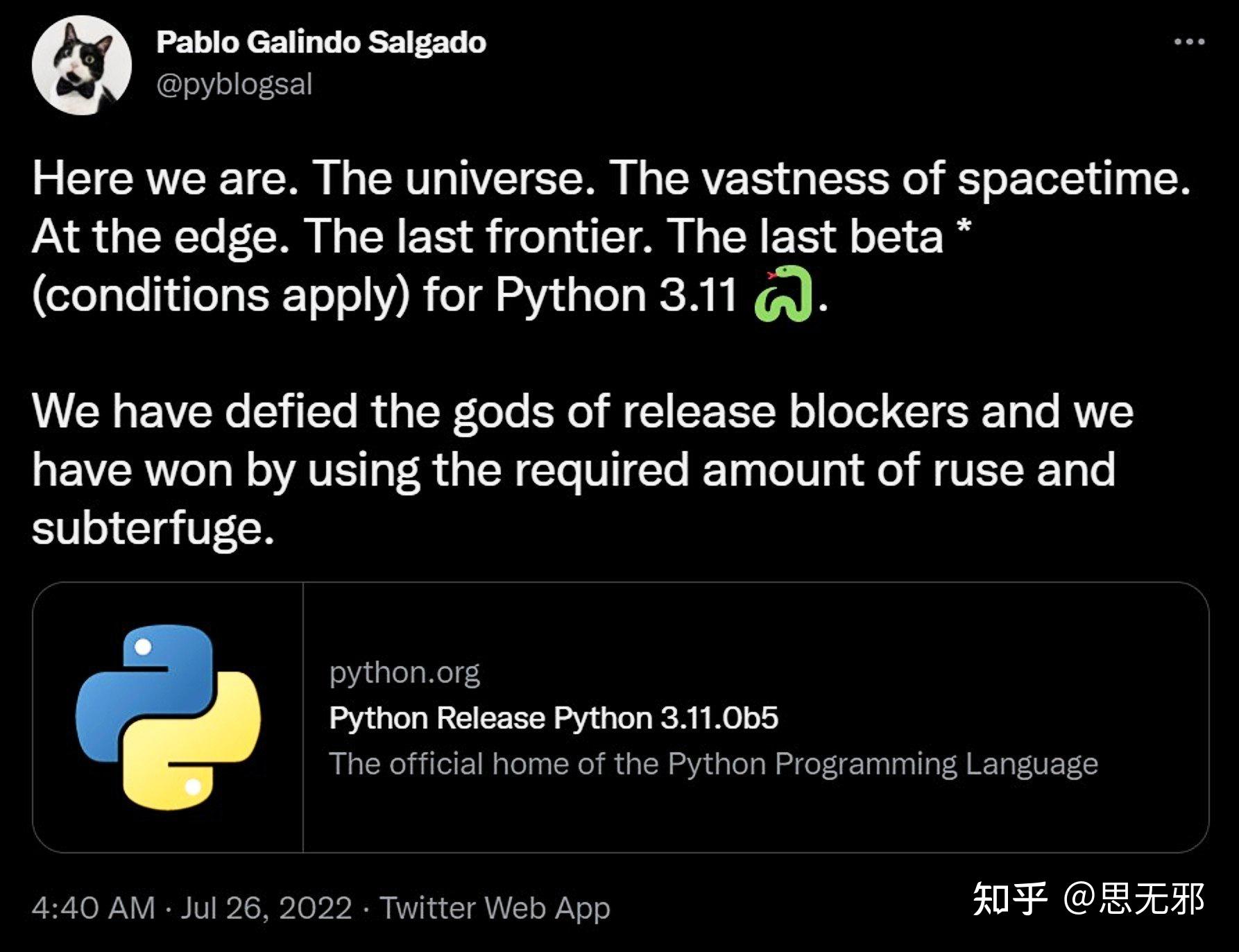 PYTHON 新闻 —— 2022年7月 - 知乎