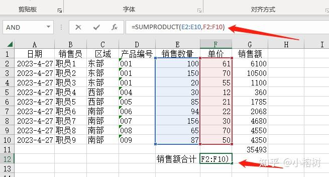 Sumproduct函数的用法和技巧 知乎 