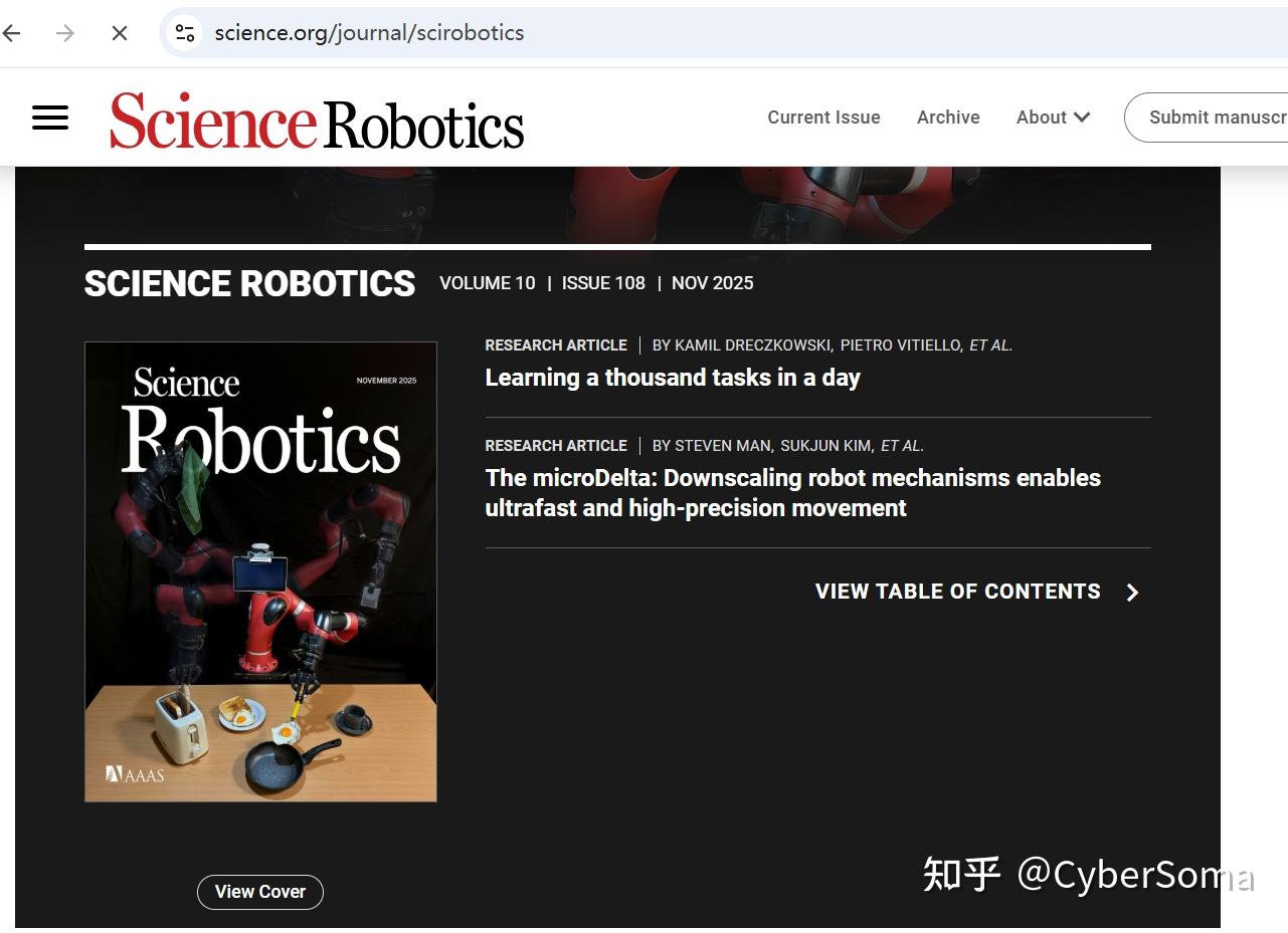 Science Robotic封面大作！机械臂24h学会1000项任务？抱抱脸点赞系列 - 知乎