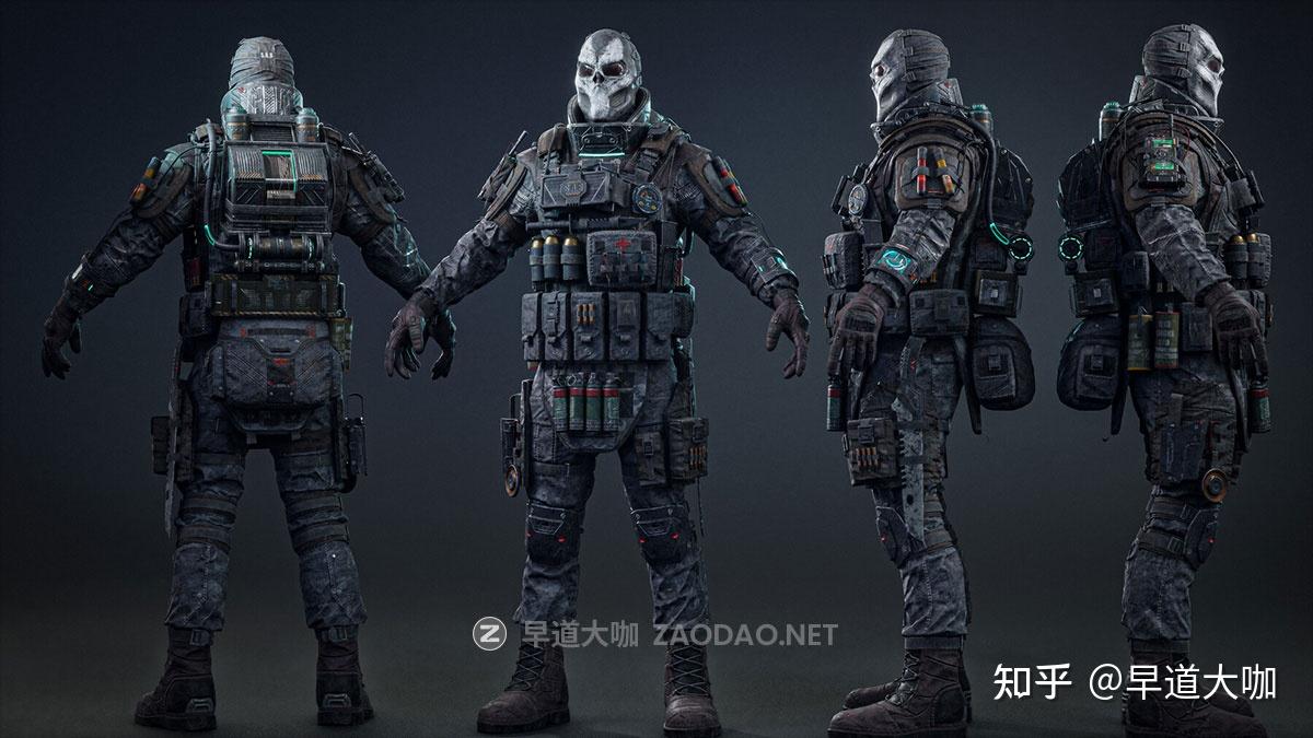 ZBrush+Maya AAA游戏人物角色建模贴图渲染全流程教程 中文字幕 AAA Game Character Creation Step ...