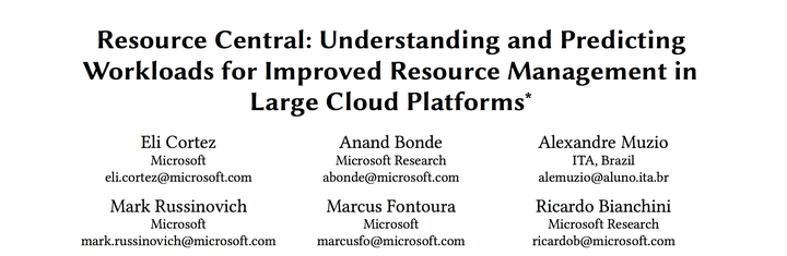 Resource Central（SOSP 2017） - 知乎