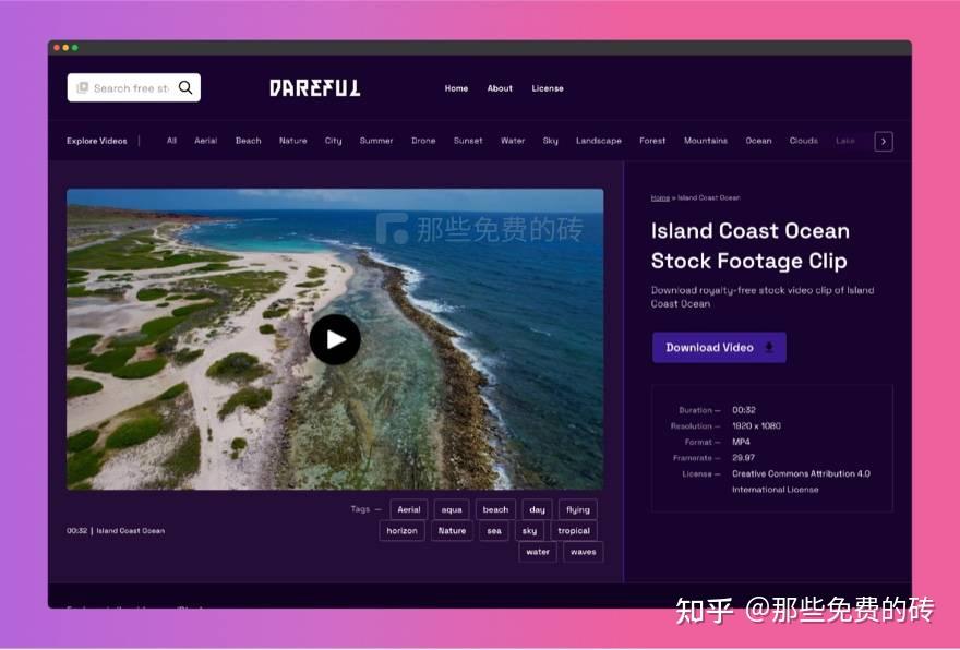Dareful - 免费可商用的视频片段素材网站，不需要注册直接下载超高清 4K 视频 - 知乎