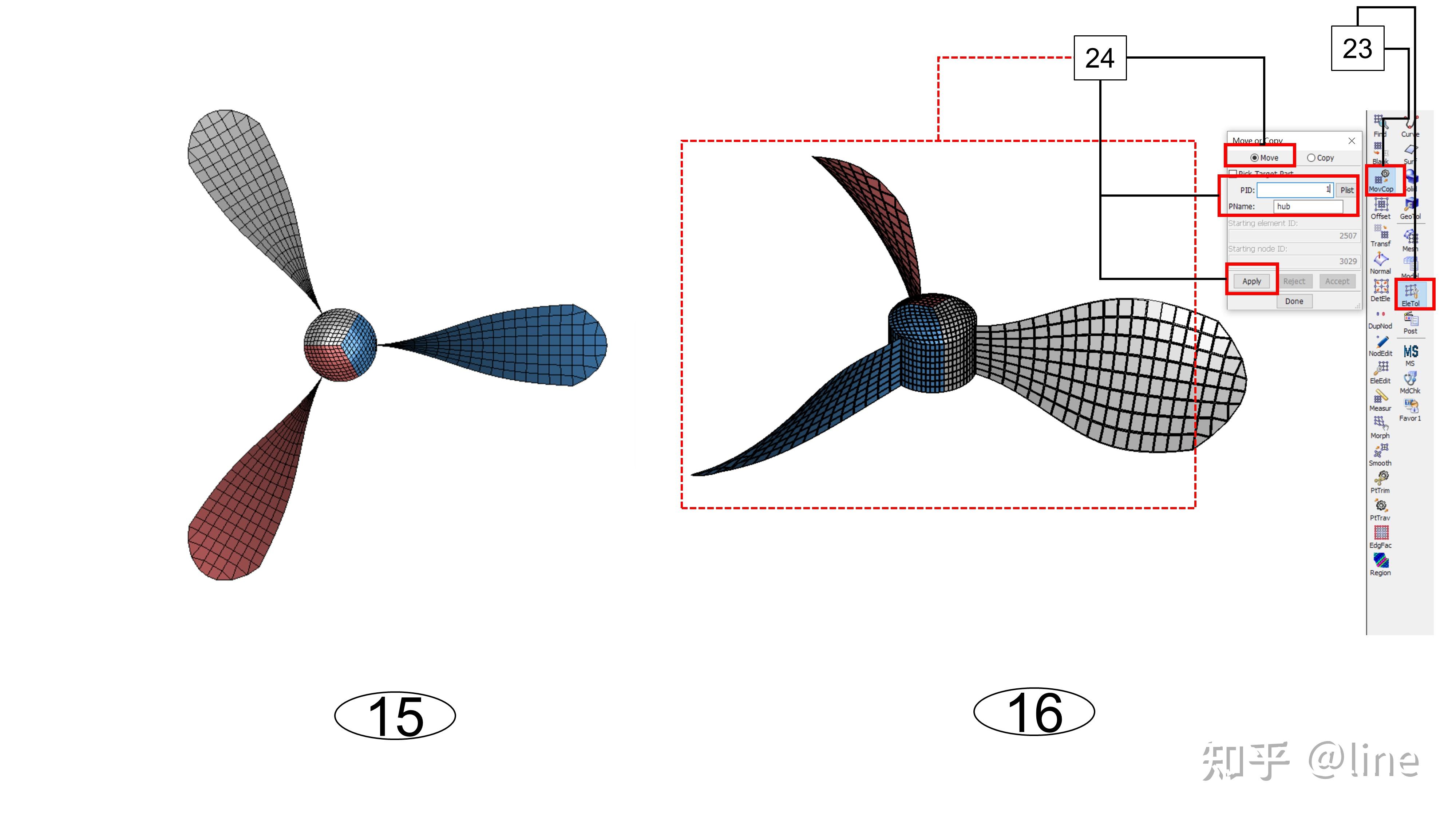 LS-DYNA网格划分（三）：LS-PrePost,N-Line Mesher案例，旋翼结构 - 知乎