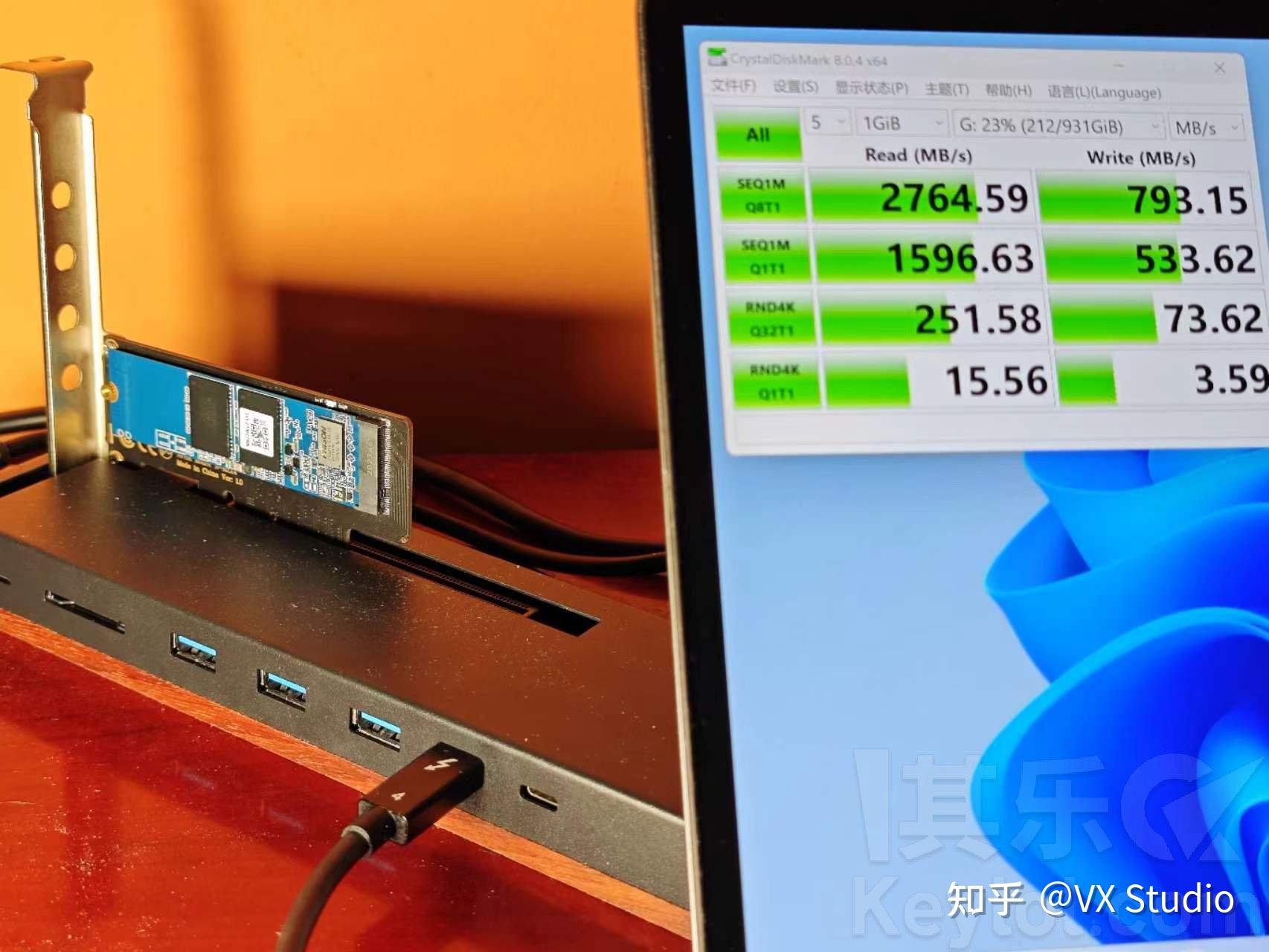 年轻人第一块USB4盒子，ASM2464 M.2硬盘盒开箱评测 - 知乎