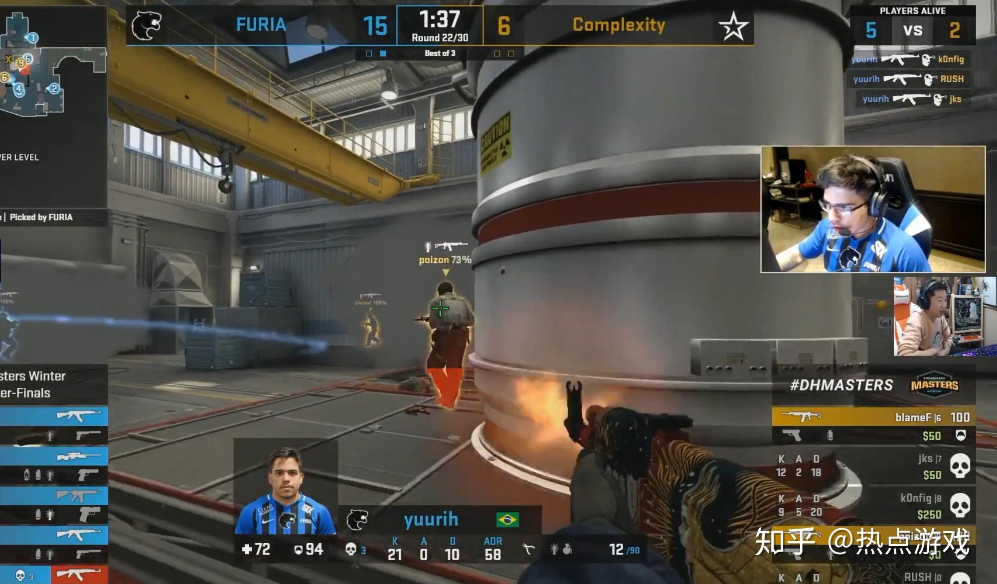 CSGO：yuurih上演5杀神迹，怒摘耳机庆祝，QUQU化身模仿帝 - 知乎