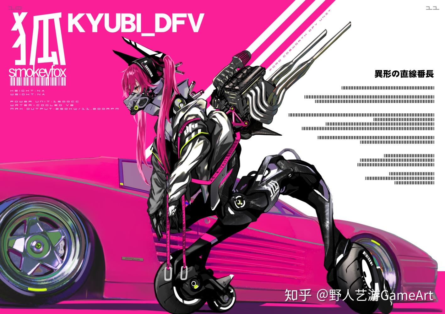 前雅马哈产品设计师AF_KURO，不画机车画起机娘更带感 - 知乎