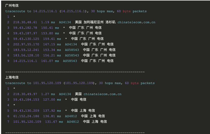 VPS回程路由追踪一键脚本：BestTrace - 知乎