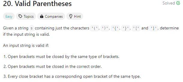 Leetcode 20. Valid Parentheses - 知乎