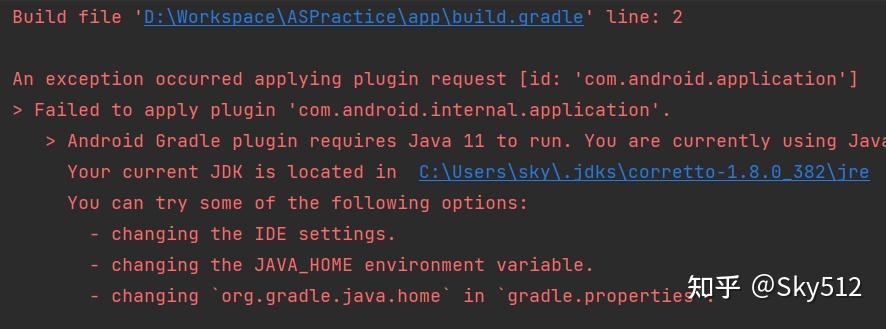 Android Gradle plugin requires Java 11 to run. You are currently using ...