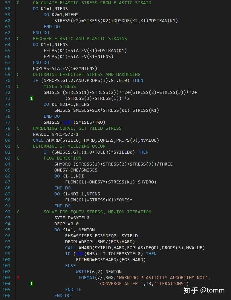 ABAQUS 子程序UMAT进阶-VonMises Plasticity模型 - 知乎