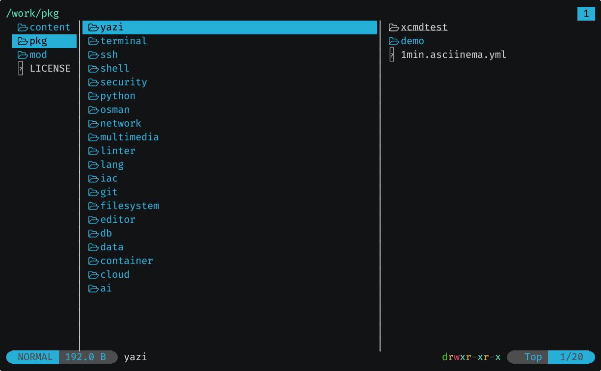 x-cmd pkg | yazi - 超快终端文件管理器 - 知乎