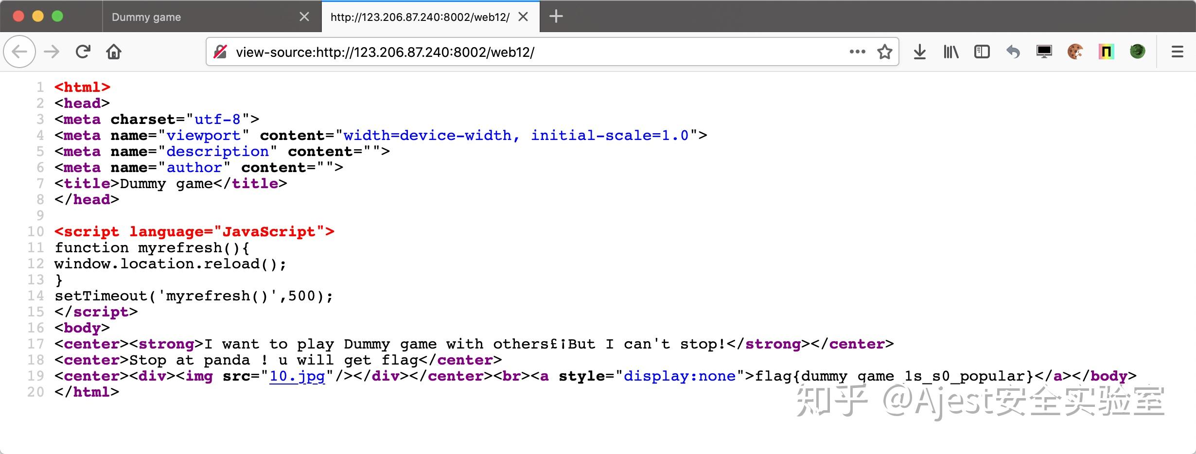 [CTF]BugkuCTF - Web - 你必须让他停下 - 知乎