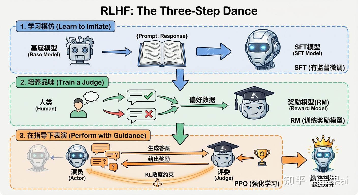 LLM篇(3)：为模型注入“灵魂”：深度解析RLHF、RLAIF与DPO，构建更安全、更有用的AI - 知乎