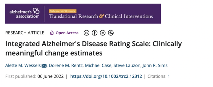开放获取文献 -- 综合阿尔茨海默病评定量表:有临床意义的变化估计 - 知乎
