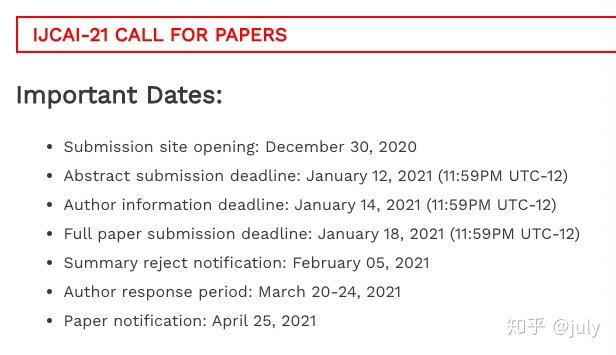 IJCAI 2021 投稿安排出来了！新审稿机制体验一下？ - 知乎