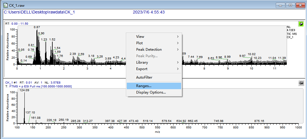 【干货】Xcalibur-基峰图，总离子流图制作指南 - 知乎