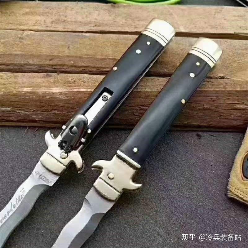AKC Plus款 9寸牛角柄leverletto蛇刃经典黑手党侧跳 - 知乎