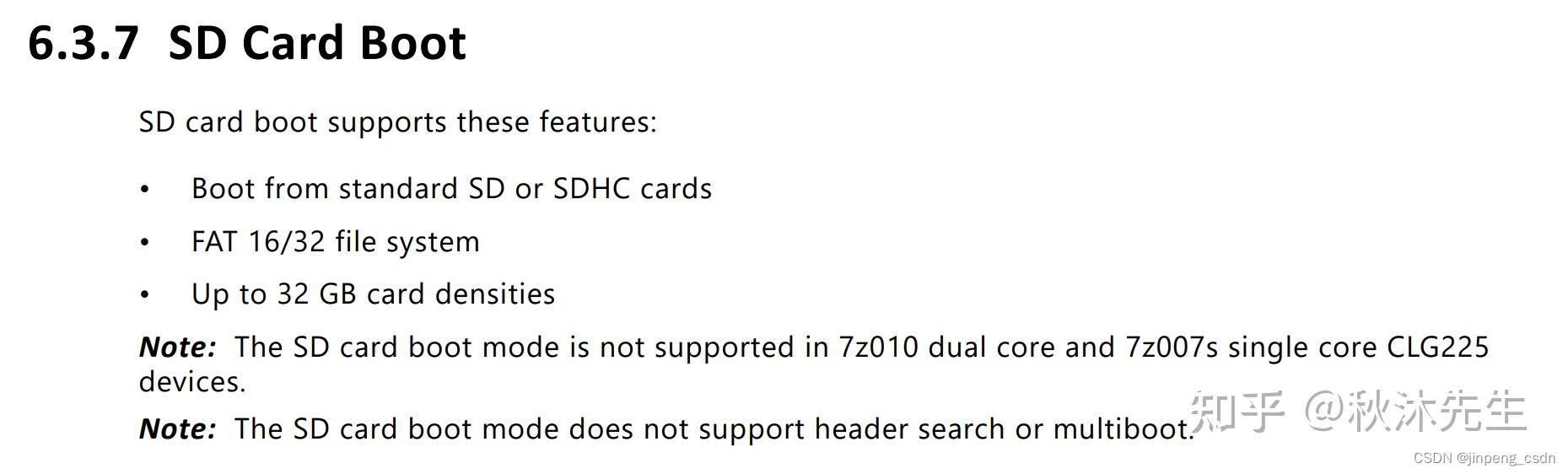 ZYNQ的SD卡BOOT启动引导只能使用SD0,且管脚固定为MIO40-MIO45 - 知乎