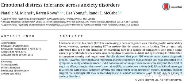 情绪痛苦的不耐受distress intolerance｜跨诊断致病因素之一 - 知乎