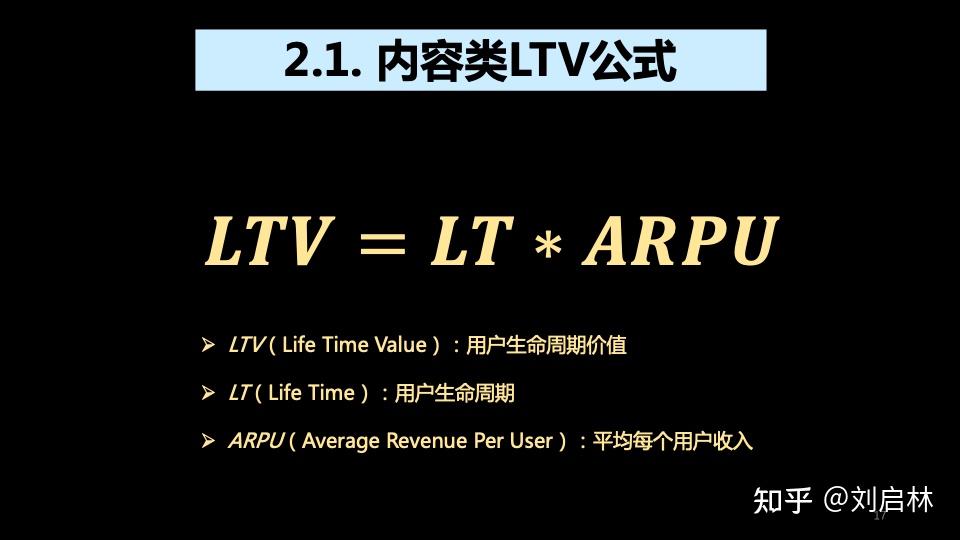 用户生命周期价值（LTV、CLV）的原理、建模、计算方法和应用 - 知乎