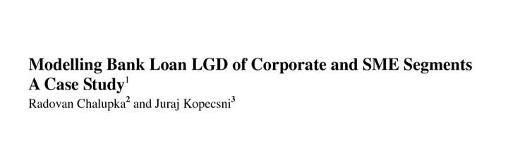 速刷paper | A Case Study of Modelling LGD - 知乎
