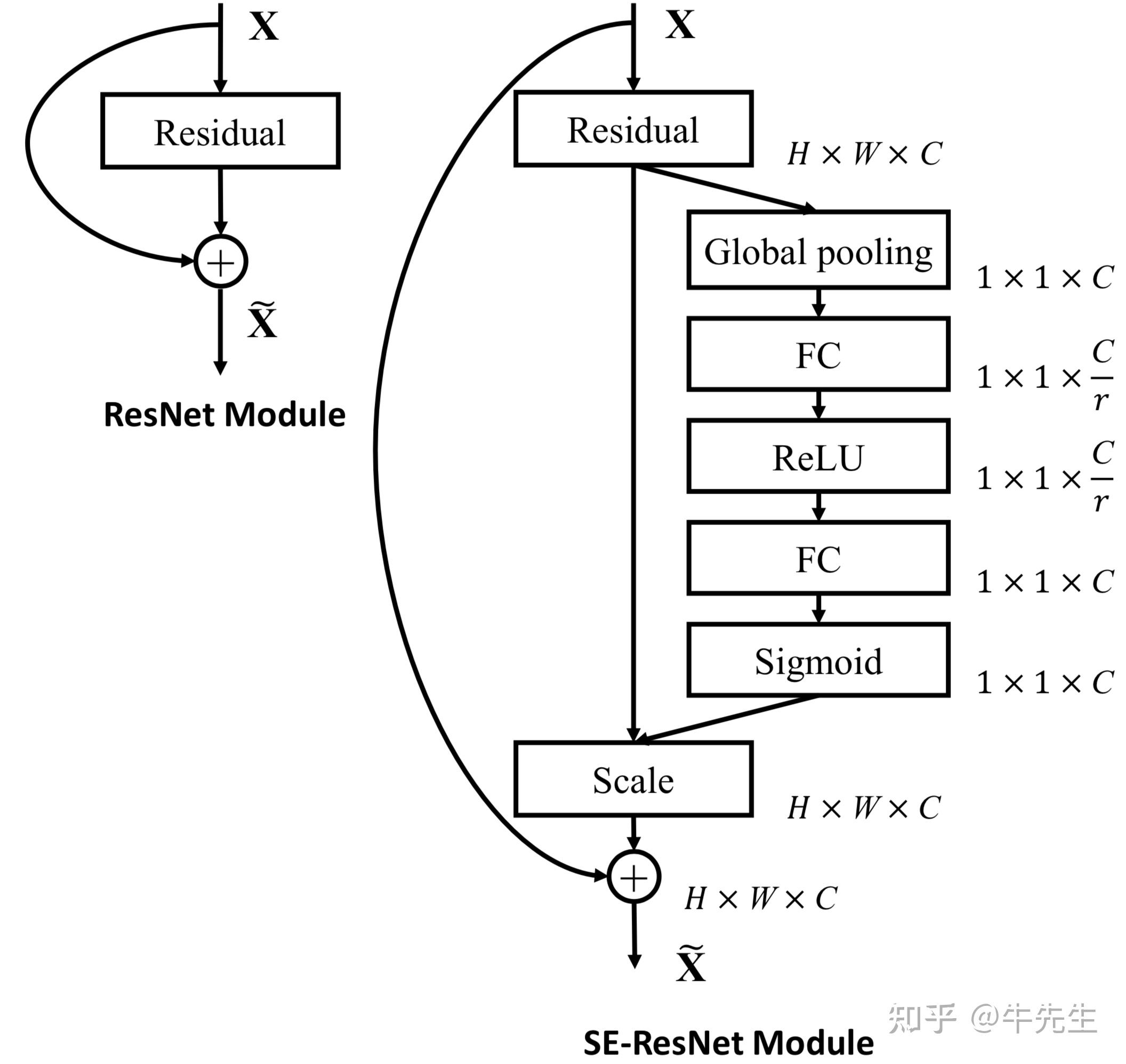 从pytorch代码讲讲通道注意力SENet和ECANet - 知乎