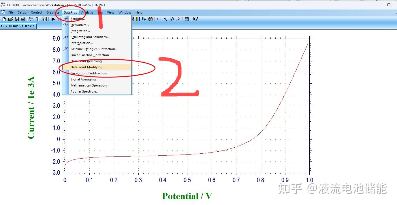 CHI760E 辰华电化学工作站，如何查找特定圈数数据 - 知乎