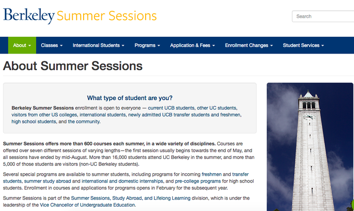 美国大学暑期学分交换项目-加州大学伯克利分校-UC Berkeley Summer Sessions - 知乎