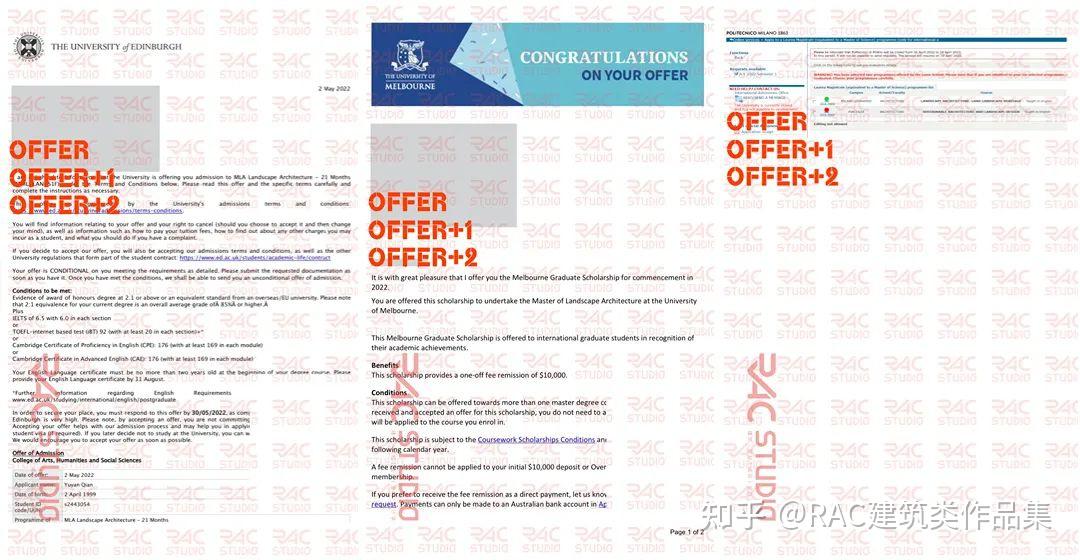 2022经验谈【97】| 欧洲+澳洲名校景观offer，来看退堂鼓一级选手的奇幻申请路 - 知乎