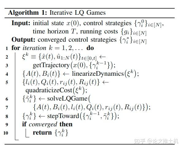 Revist: iterative linear quadratic game - 知乎