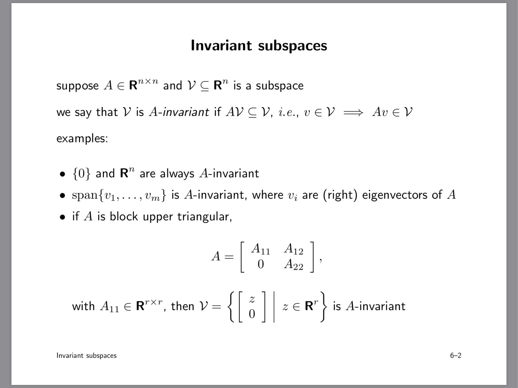 Invariant Subspace - 知乎